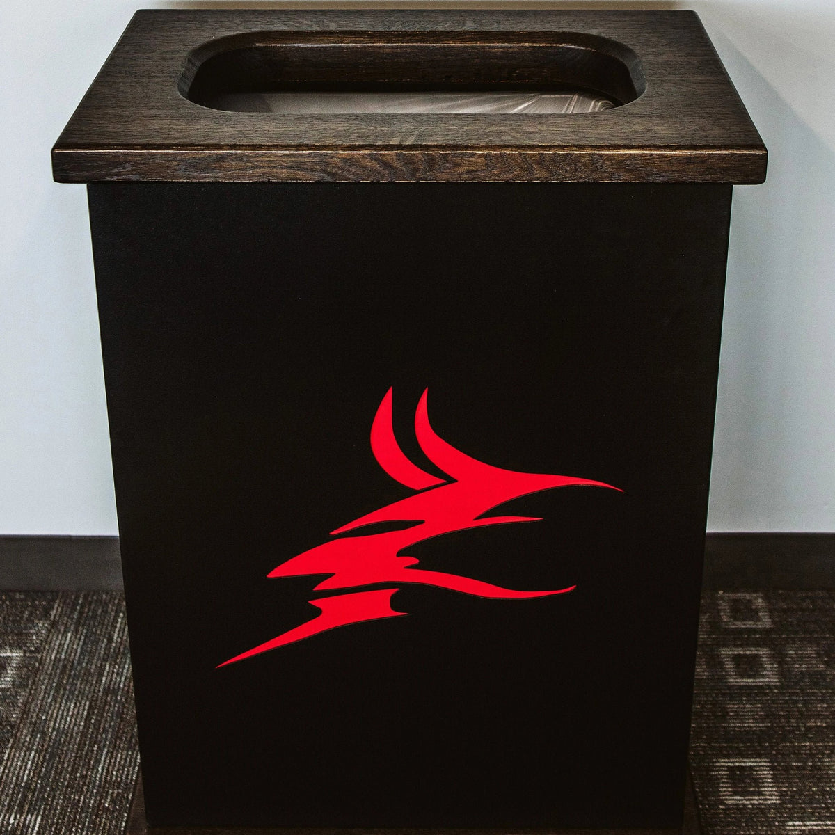 Custom Logo Trash Can – Bison Woodworking